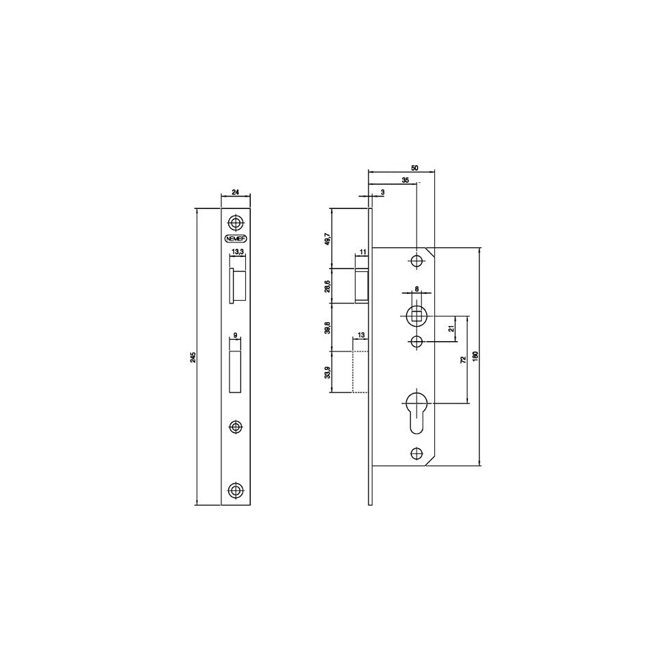 SERRURE NEMEF 8691 72 35