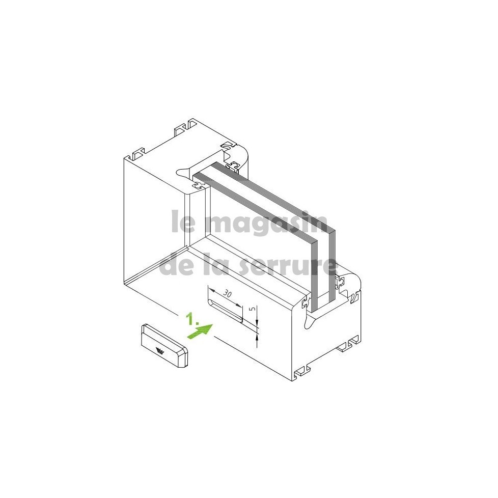 286480 BLANC déflecteur SCHUCO